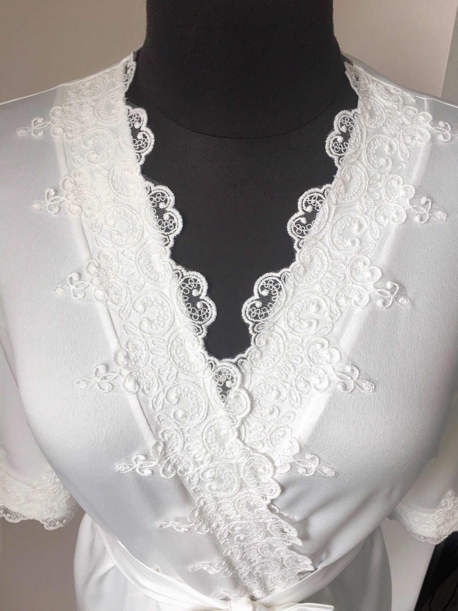 Bridal Robe and Nightgown Set, Wedding Lace Robes, Bridal Nightgown ...