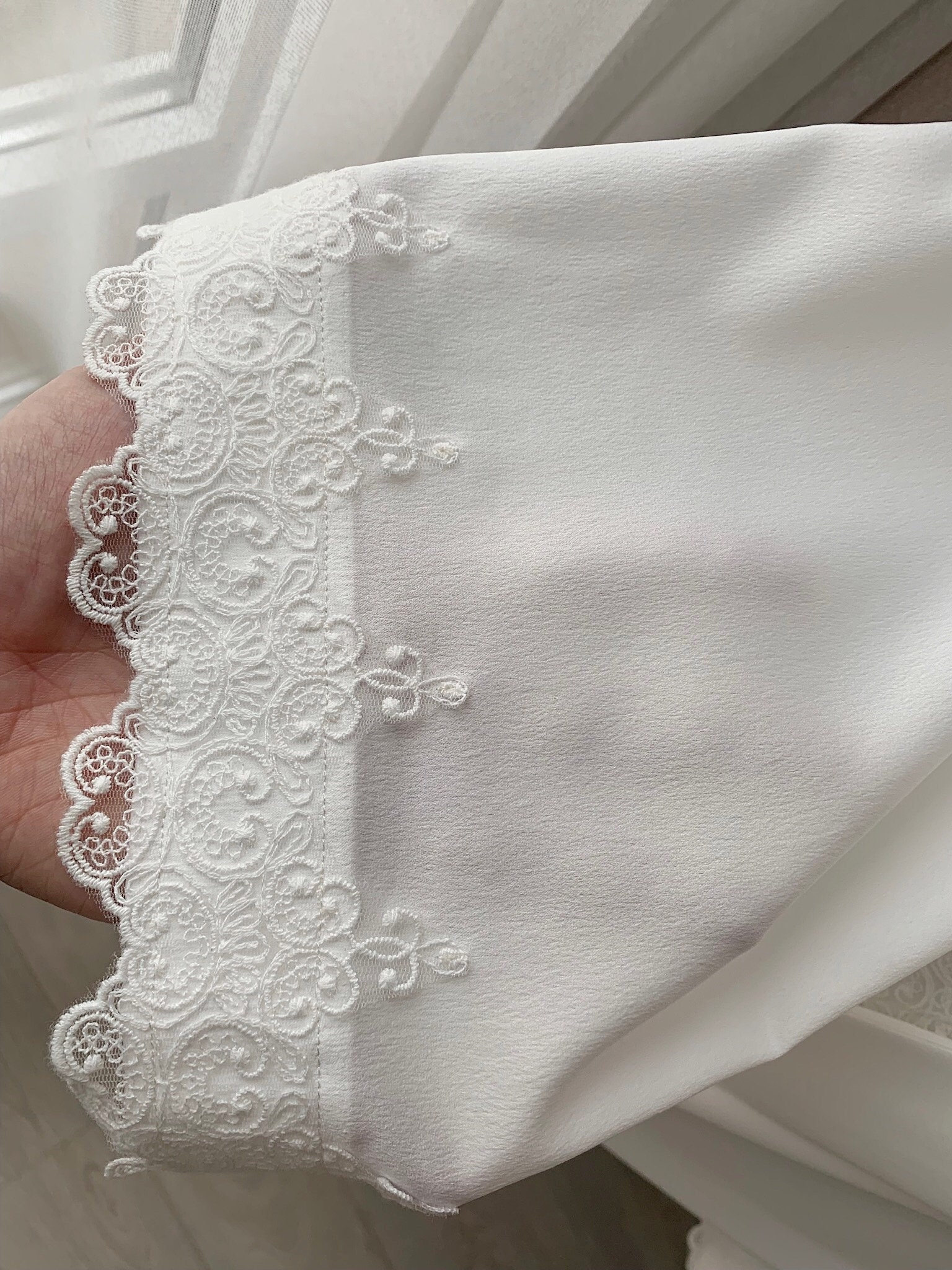 Long Bridal Robe With Lace Ivory Robe Morning Lingerie - Etsy Canada