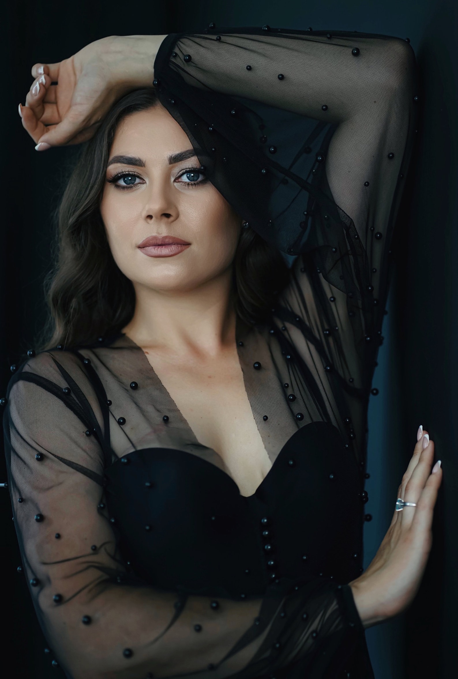 Pearl Robe Boudoir Robe Sheer Robe Long Bridal Robe Tulle - Etsy