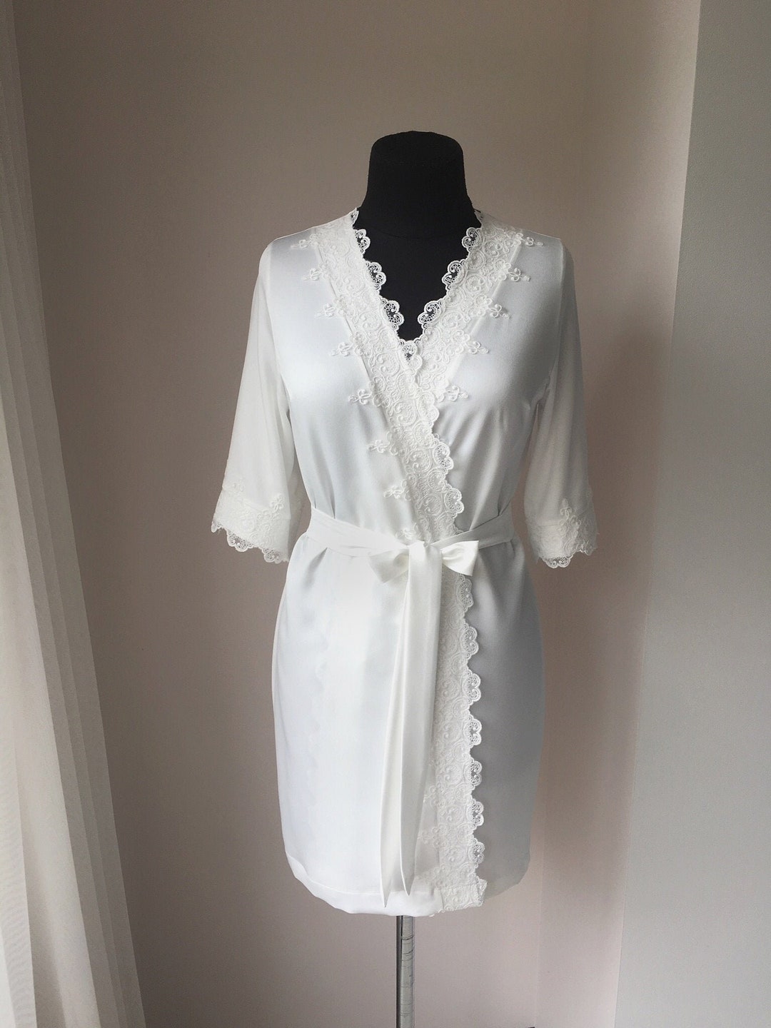 Bridal Robe and Nightgown Set, Wedding Lace Robes, Bridal Nightgown ...