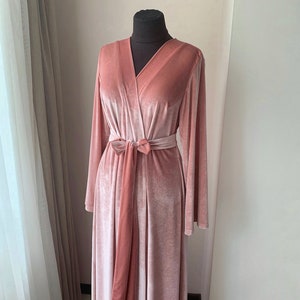 Velvet Robe Long Floor Length Robe Stretch Velvet Long - Etsy