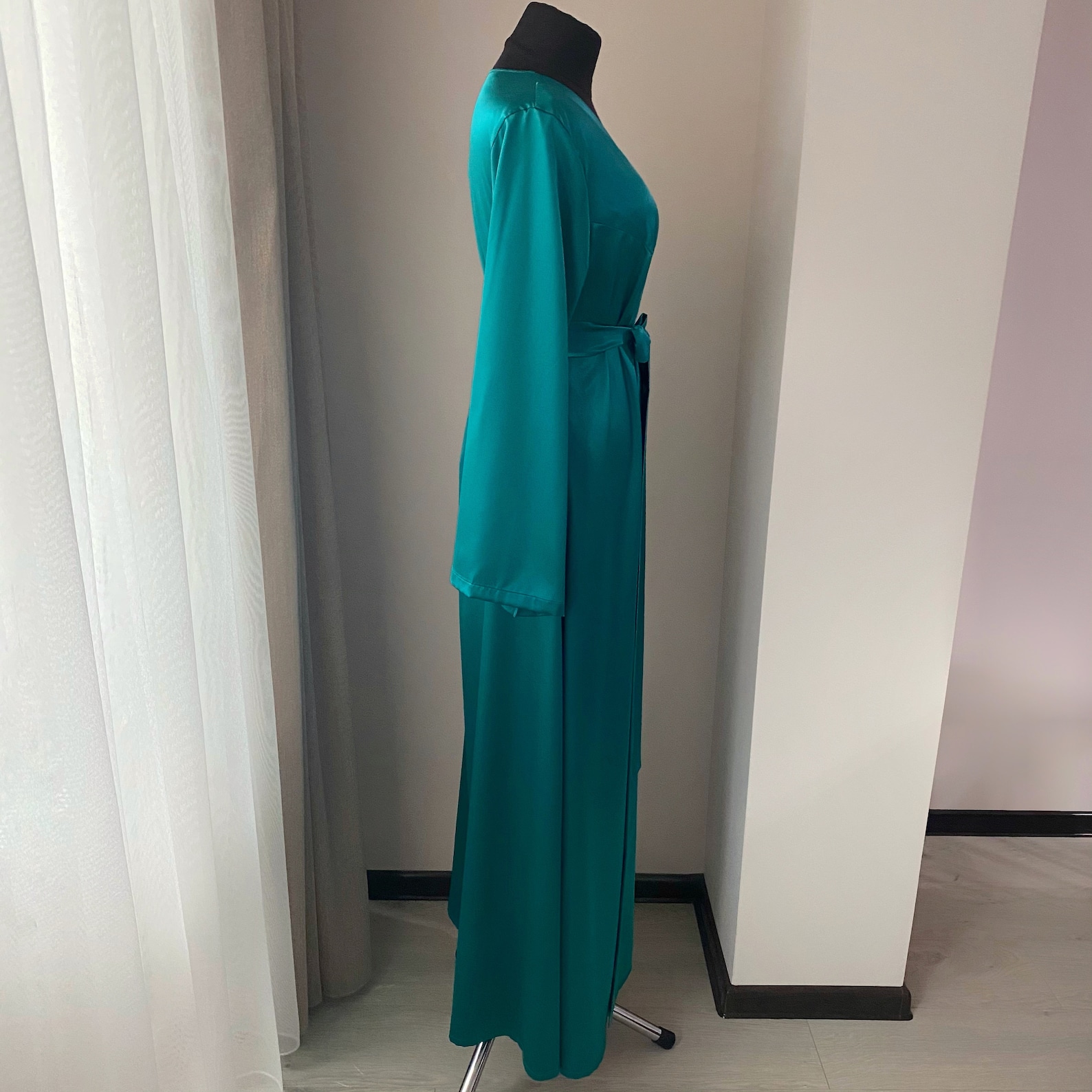 Bridal Robe Long Floor Length Robe Green Bride Gown Long - Etsy