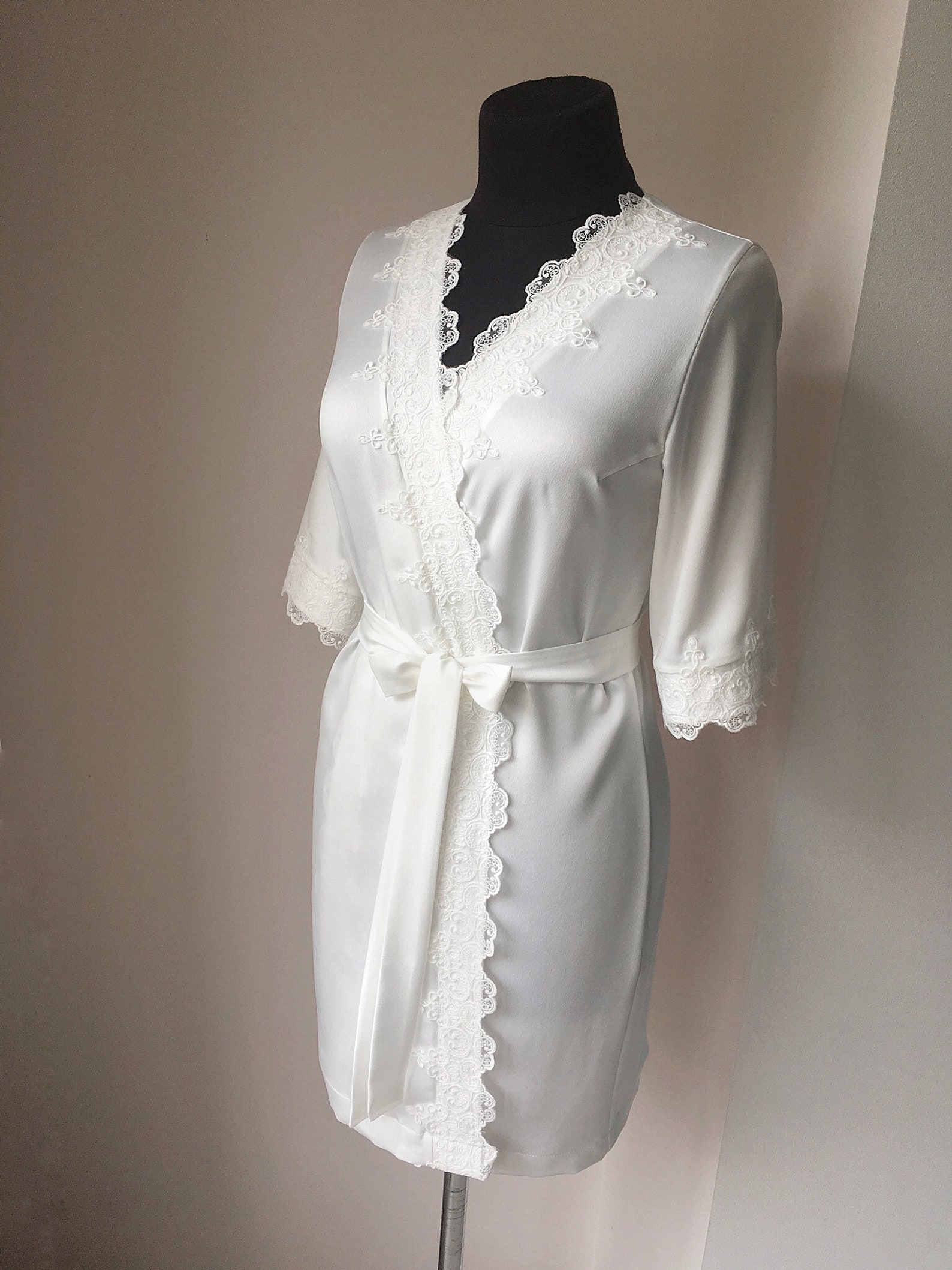 Bridal Robe and Nightgown Set, Wedding Lace Robes, Bridal Nightgown ...
