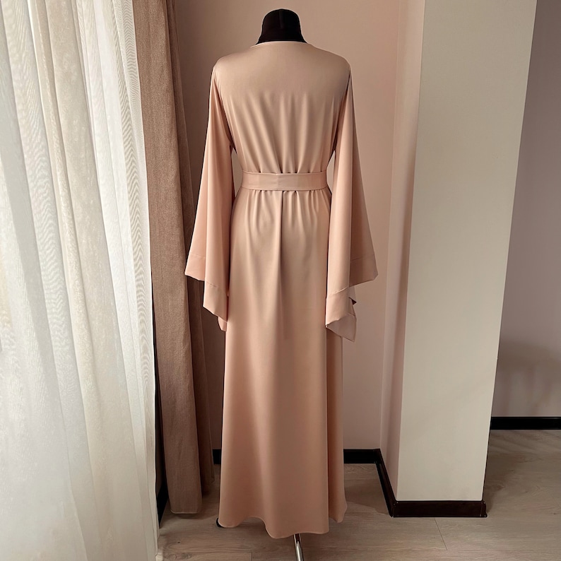 Floor Length Robe Bridal Kimono Wedding Robe Long Satin - Etsy