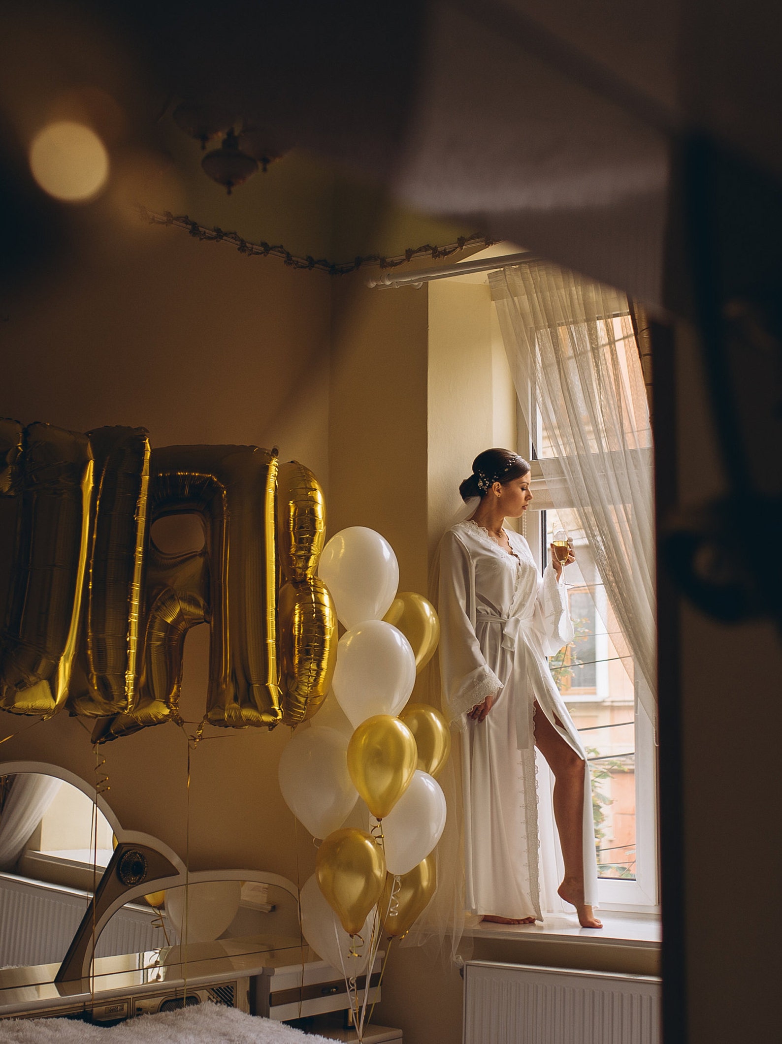 Long Bridal Robe With Lace Long Kimono Robe Ivory Robe - Etsy