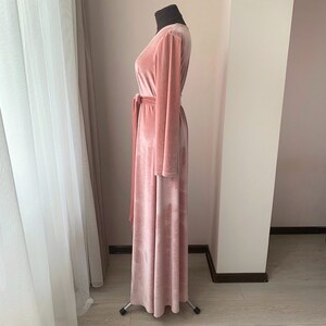 Velvet Robe Long Floor Length Robe Stretch Velvet Long - Etsy