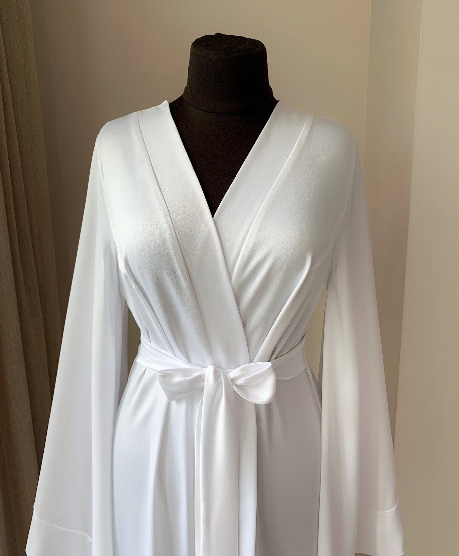 Wedding Kimono Robe Long Bridal Robe Floor Length Robe | Etsy