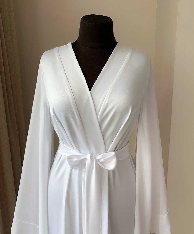 Wedding Kimono Robe Long Bridal Robe Floor Length Robe | Etsy