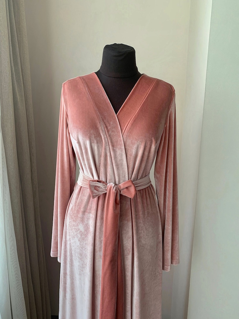 Velvet Robe Long Floor Length Robe Stretch Velvet Long - Etsy