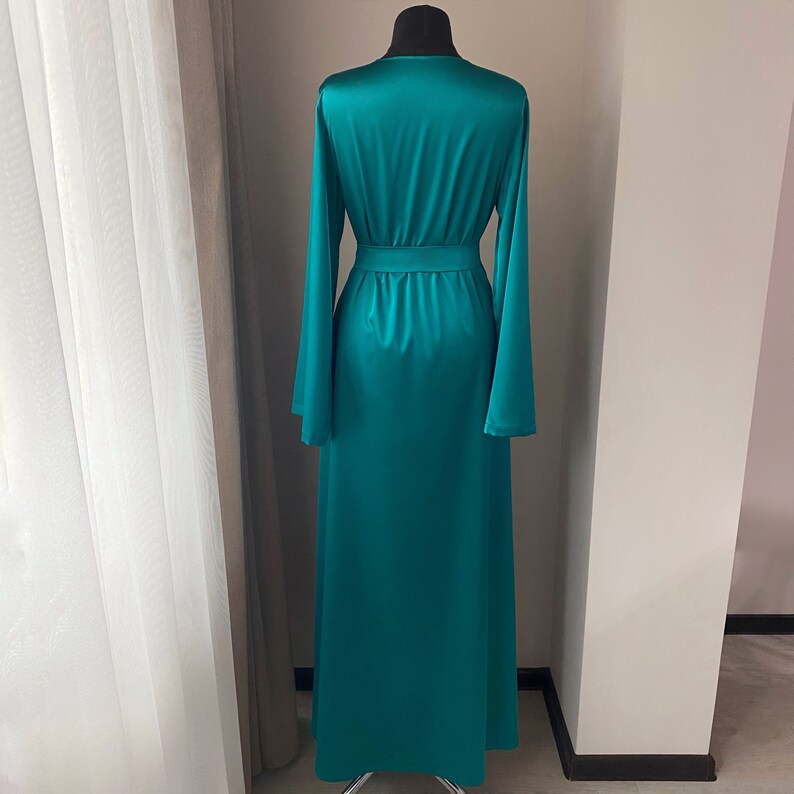 Bridal Robe Long Floor Length Robe Green Bride Gown Long - Etsy