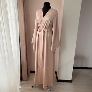 Floor Length Robe, Bridal Kimono, Wedding Robe, Long Satin Robe, Bridal ...