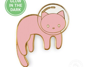 Black Space Cat Enamel Pin - Etsy Australia