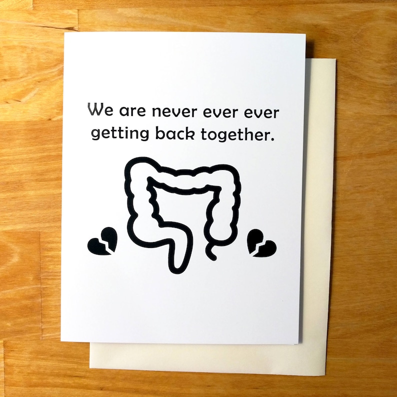 Never Getting Back Together Ostomy Greeting Card - Etsy