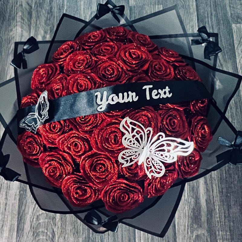 Ribbon Rose Bouquet - Etsy