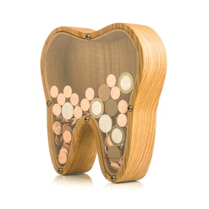 Tooth Piggy Bank for Boys Girls Adult Coin Bank Unique Dentist Gift ...