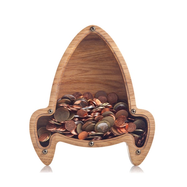 Space Rocket Piggy Bank - Etsy