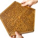 Pentagon Wood Labyrinth Game: Marble Maze Puzzle Board - Etsy