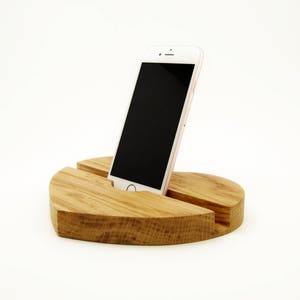 Heart Shaped Wood Tablet Stand Christmas Gift iPad Holder iPhone Doc ...