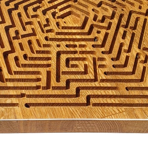 Wood Board Labyrinth Game PENTAGON for Coffee Table, Waiting Room ...