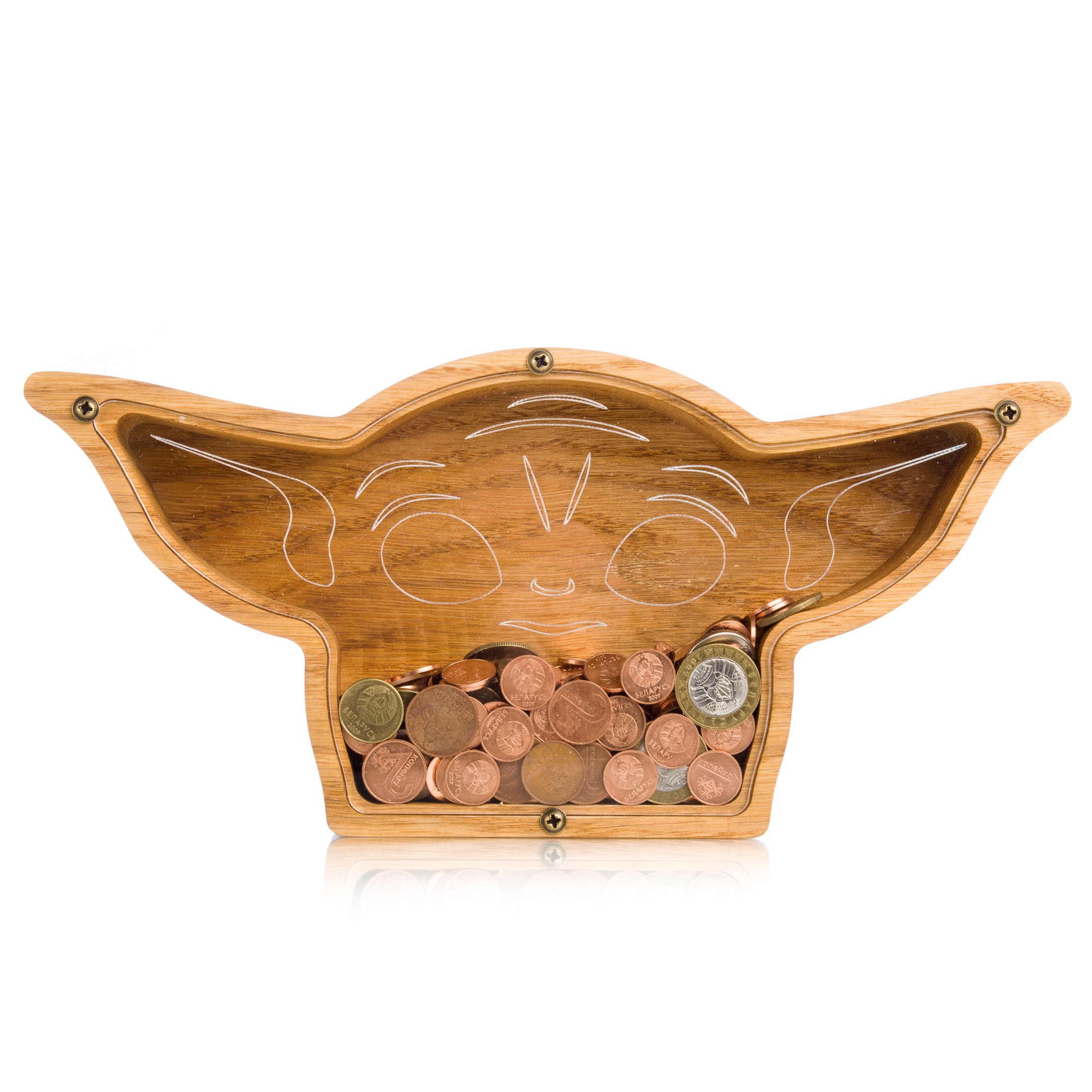 Wooden Piggy Bank ALIEN for Girl Boy Child Unique Wars Coin | Etsy