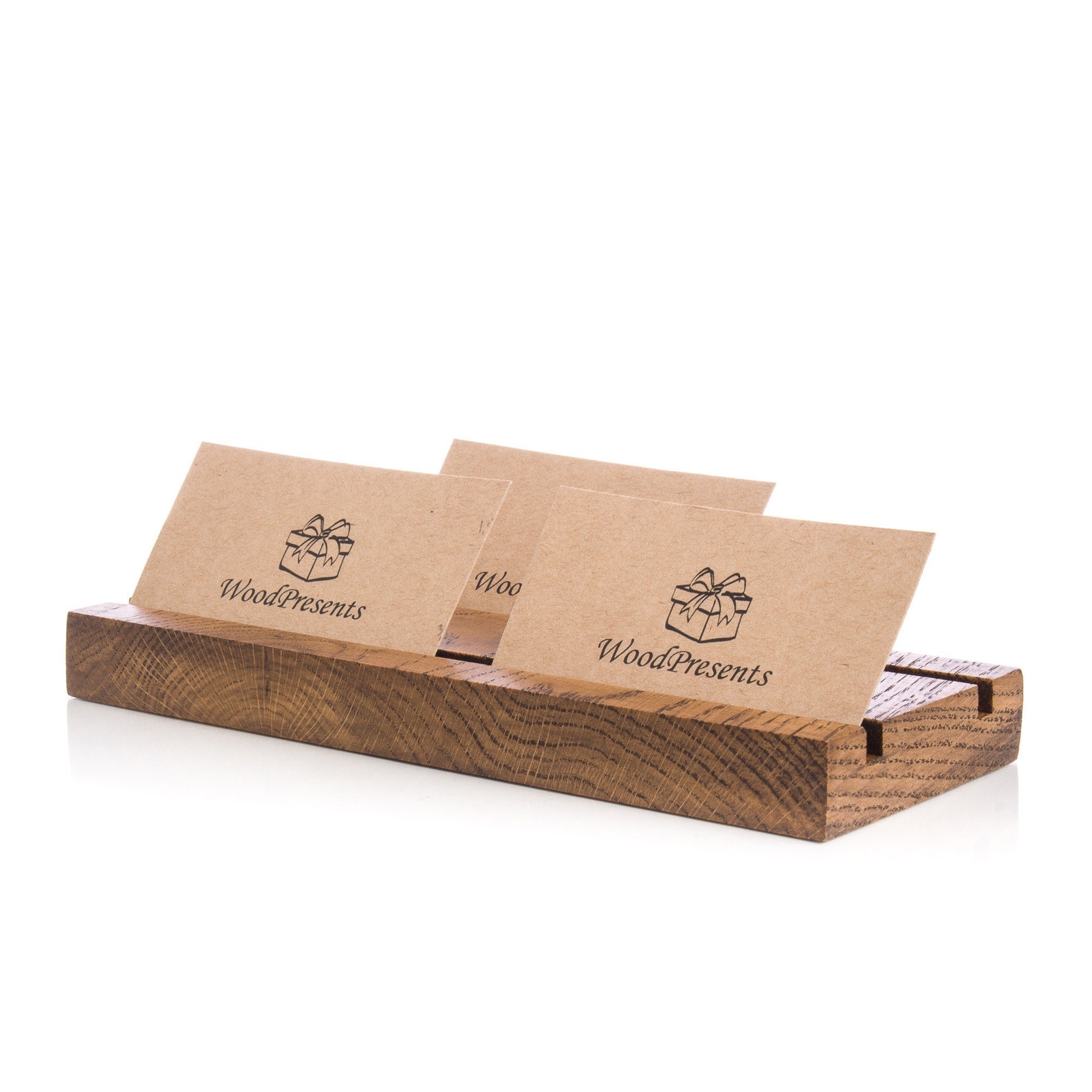 Desktop Business Card Holder for Men & Women Wooden Desk - Etsy
