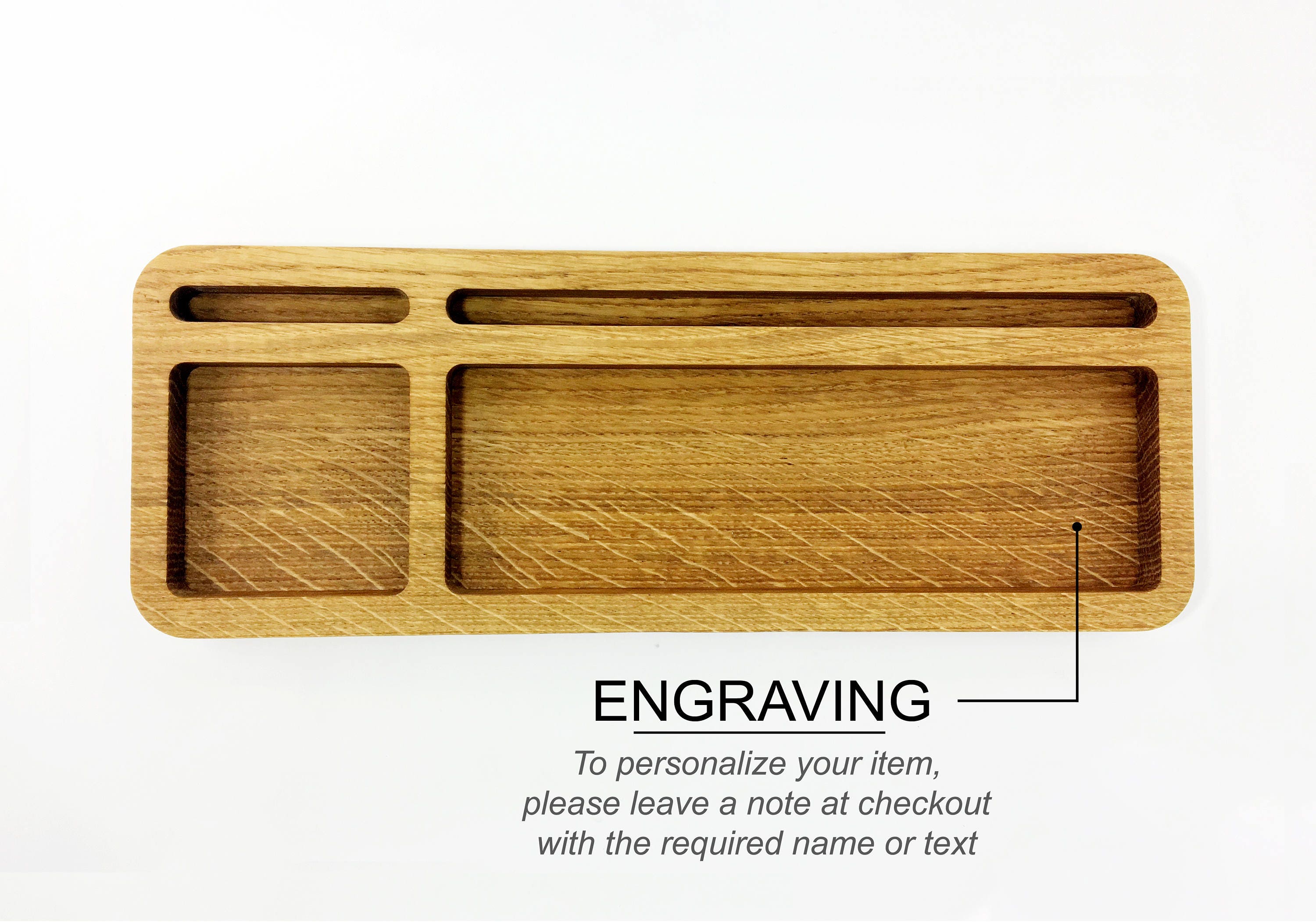 Oak Wood Desk Organizer Office Organization Wooden Desk Tray - Etsy