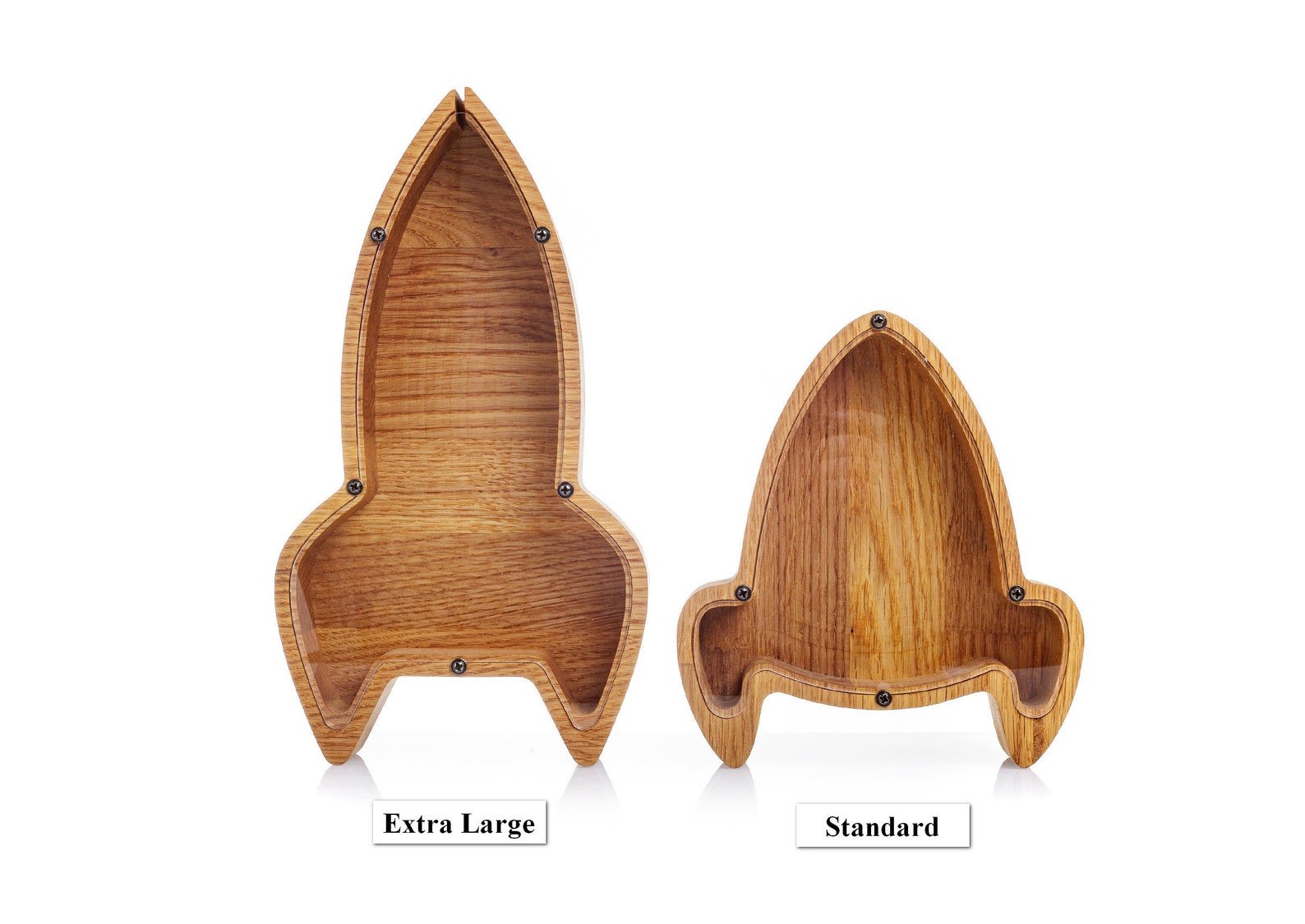 ROCKET SHIP Wooden Piggy Bank Spaceship Nursery Decor | Etsy