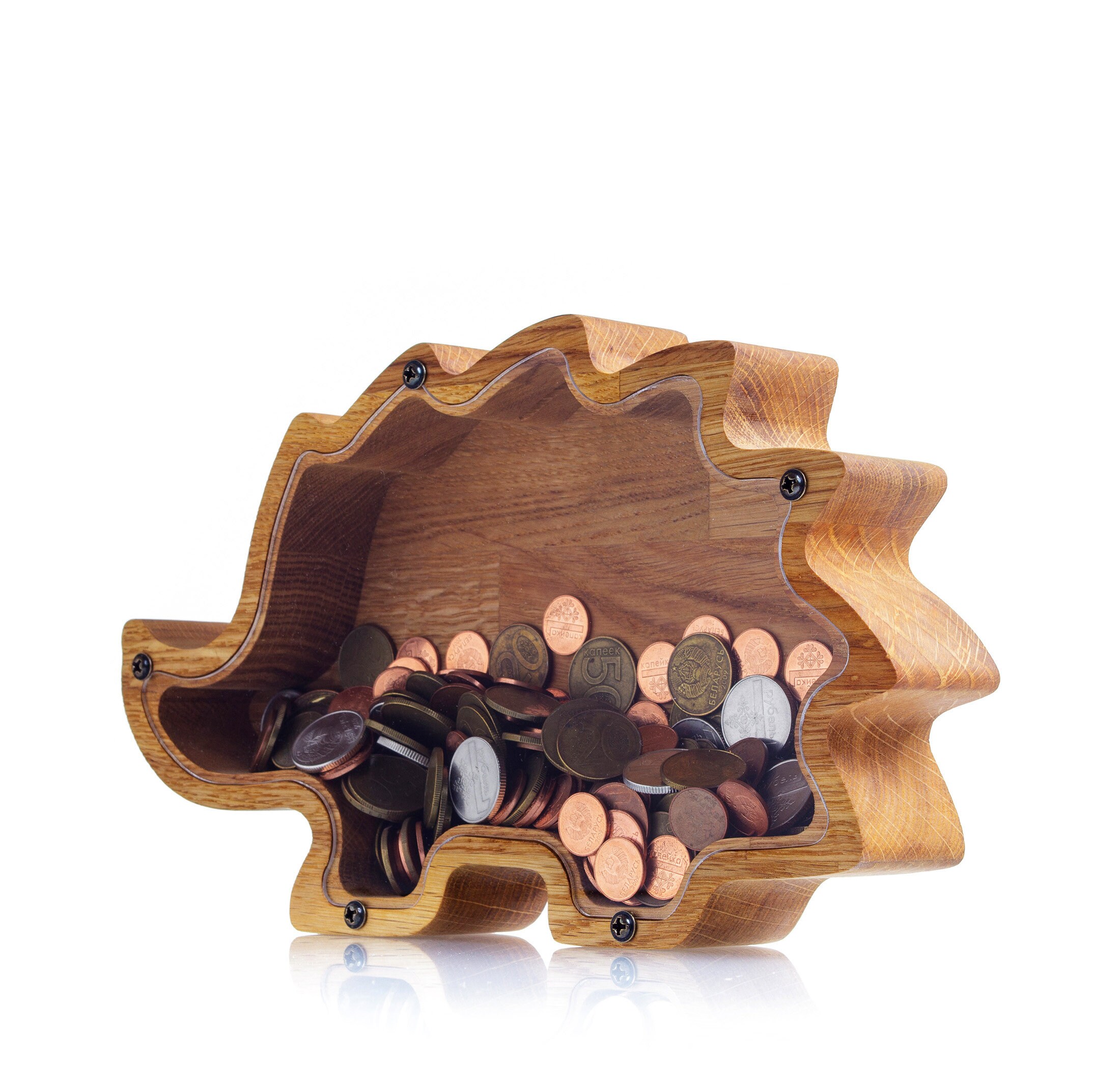 HEDGEHOG Wooden Piggy Bank Personalized Coin Bank for Boys | Etsy