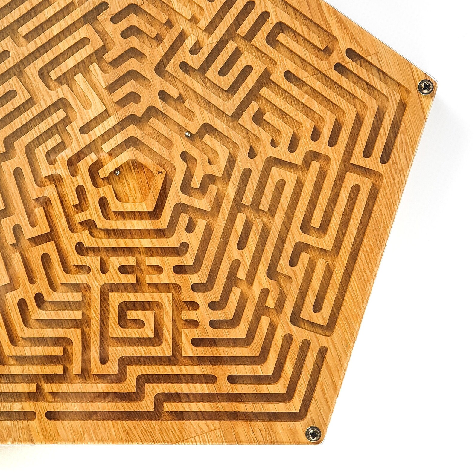Pentagon Wood Labyrinth Game: Marble Maze Puzzle Board - Etsy