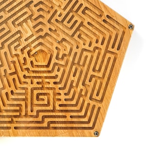 Wood Board Labyrinth Game PENTAGON for Coffee Table, Waiting Room ...