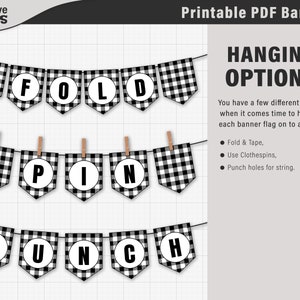 Printable Plaid Banner PDF, Alphabet Banner Printable PDF File ...
