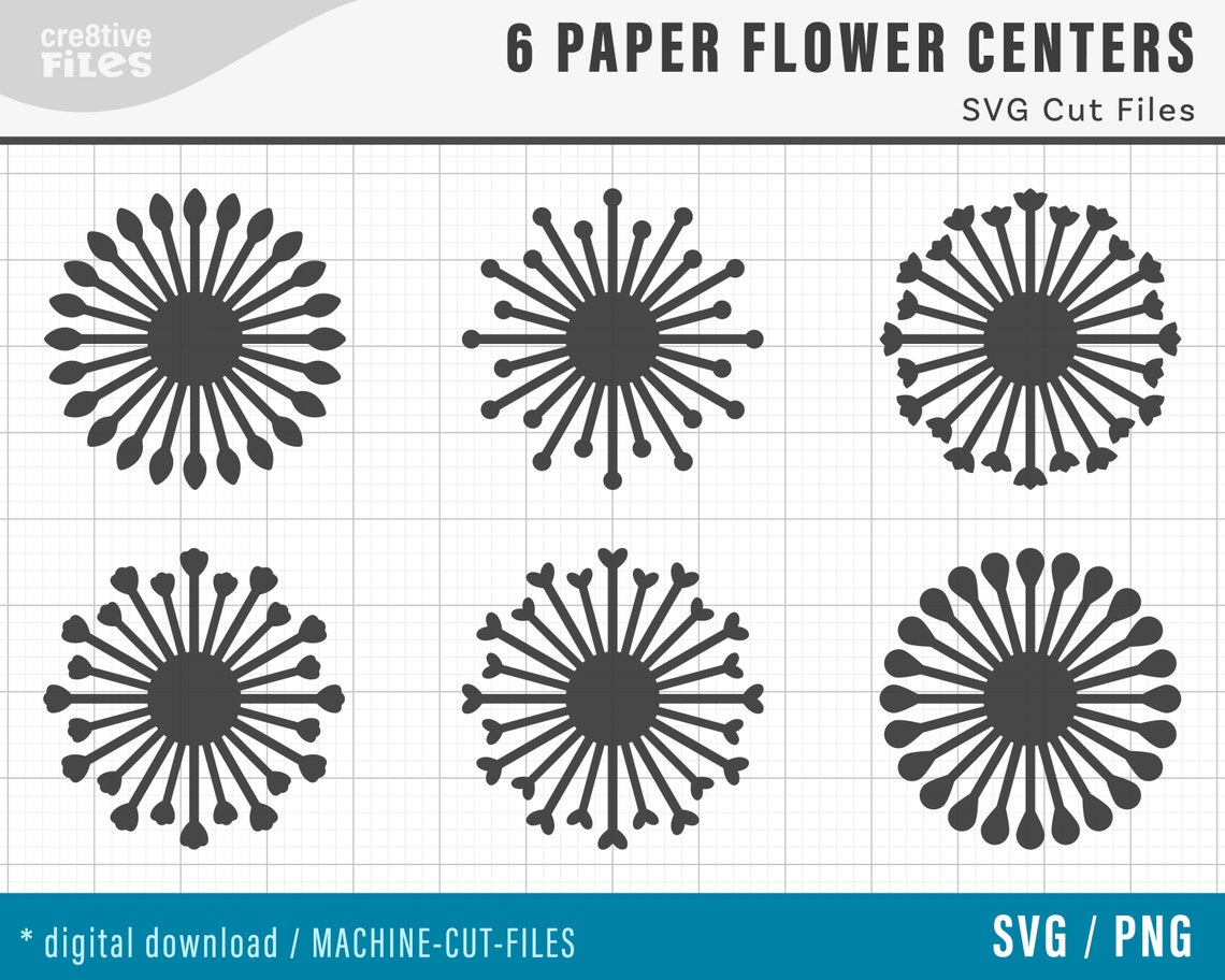 SVG Paper Flower Centers / Paper flower Centres / svg png dxf | Etsy
