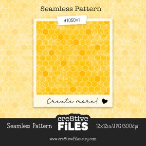 Seamless Honeycomb Digital Paper JPG - Seamless Repeating Honeycombs ...