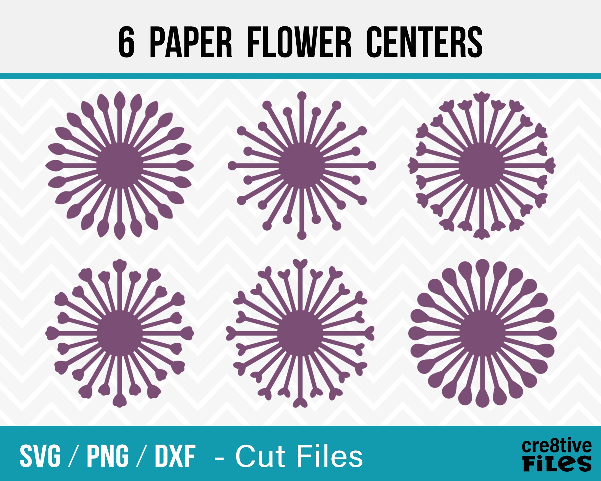 SVG Centros de flores de papel / Centros de flores de papel / | Etsy
