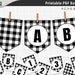 Printable Plaid Banner PDF Alphabet Banner Printable PDF - Etsy