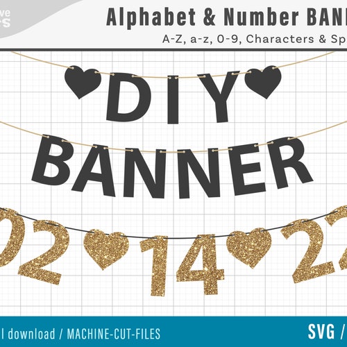 Hanging Alphabet Banner SVG Letters for Banner SVG DIY - Etsy