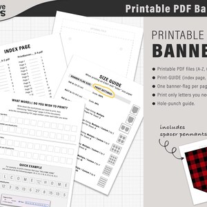 Printable Christmas Plaid Banner PDF, Alphabet Banner Printable PDF ...