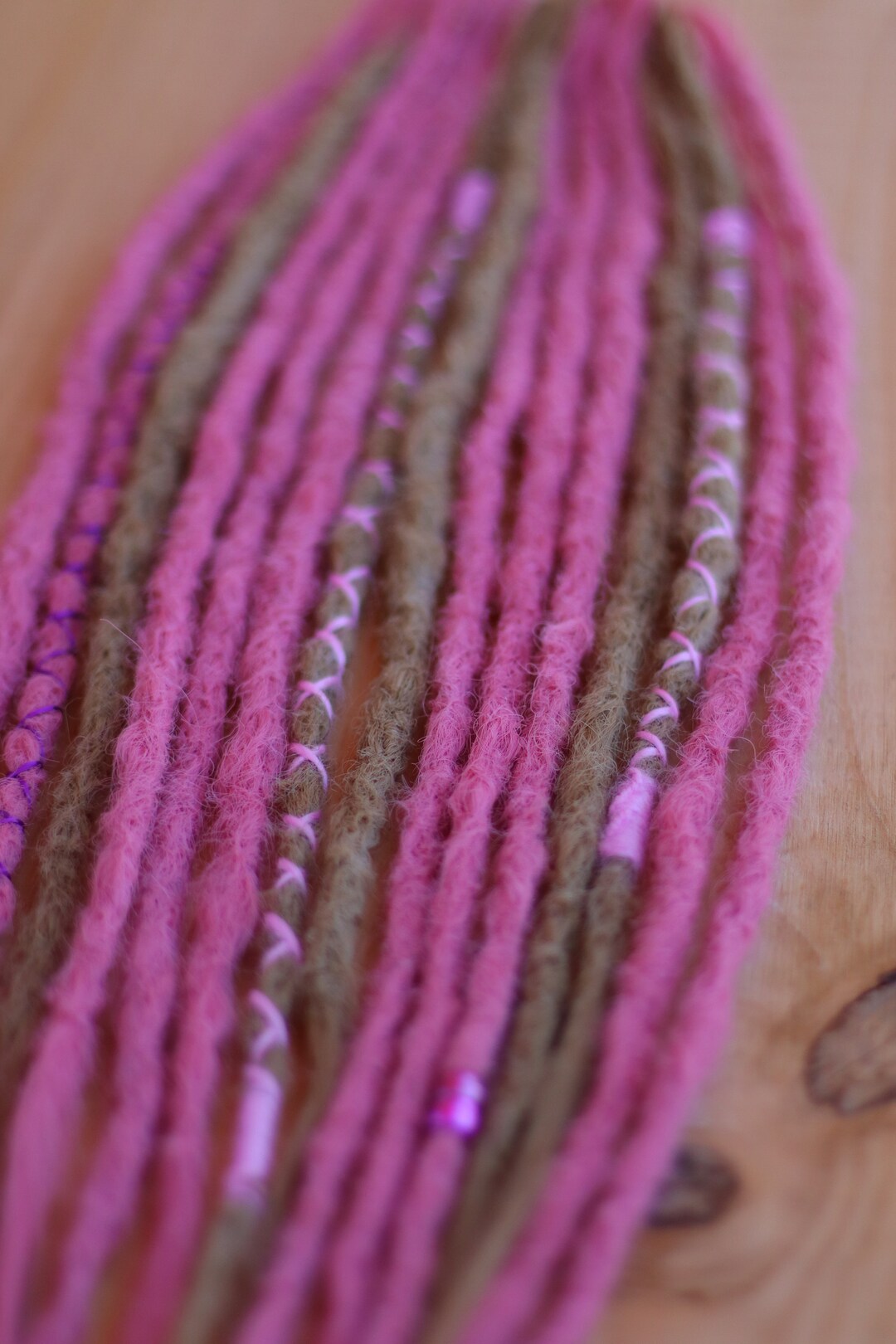 Blonde and Pink Dreads Extensions for Women at One End Pink - Etsy UK