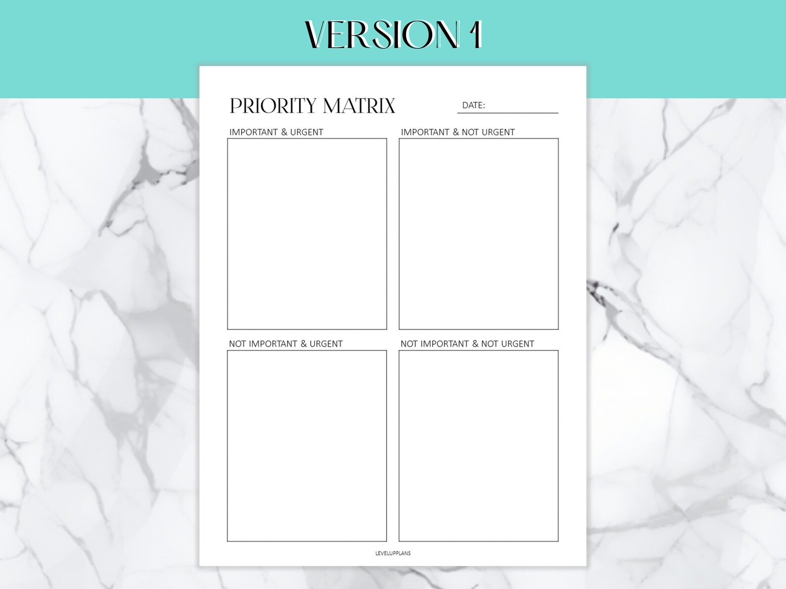 Priority Matrix Printable | Priorities Planner | Decision Matrix ...
