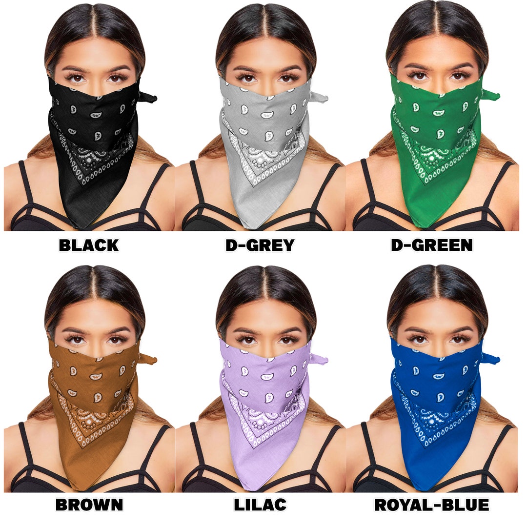 Paisley Silk Face Cover Scarf Handkerchiefs for Outdoor Sport Square ...