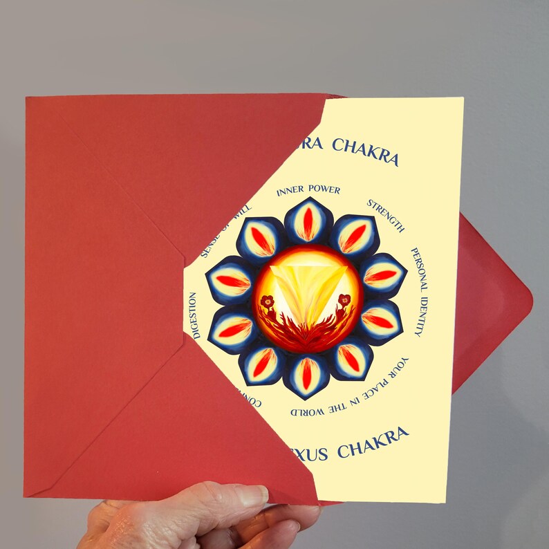 Solar Plexus Chakra Art Card | Manipura Spiritual Gift (digital ...