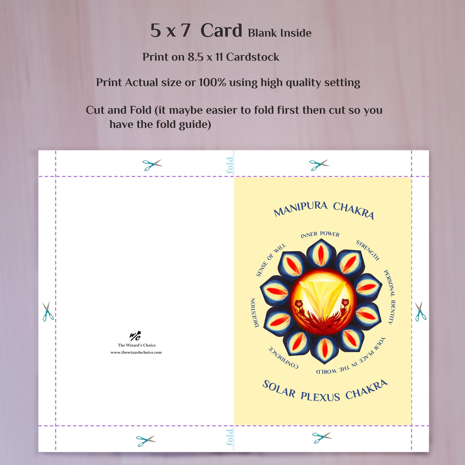 Solar Plexus Chakra Art Card | Manipura Spiritual Gift (digital ...
