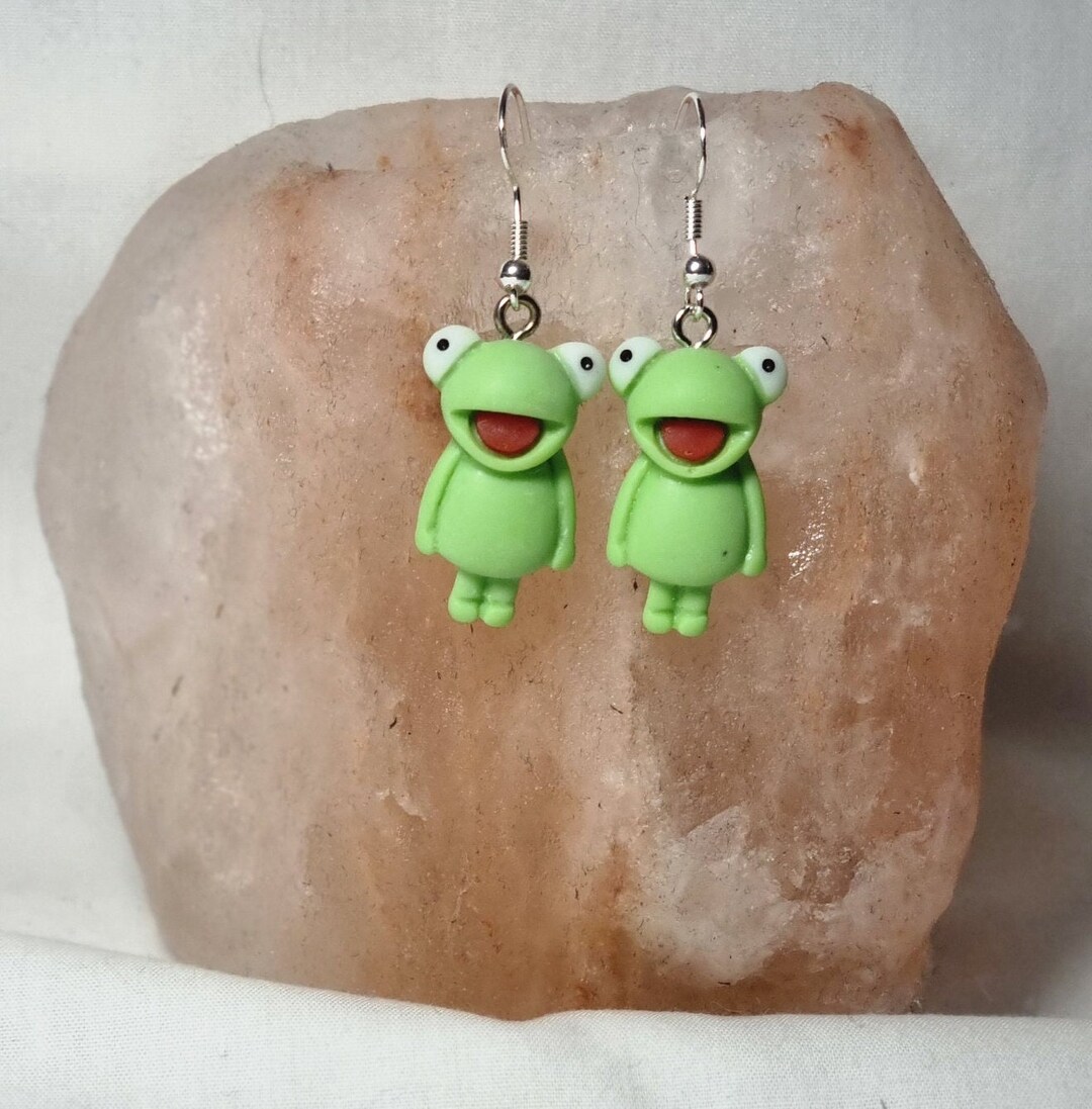 Kermit Inspired Earrings - Etsy UK