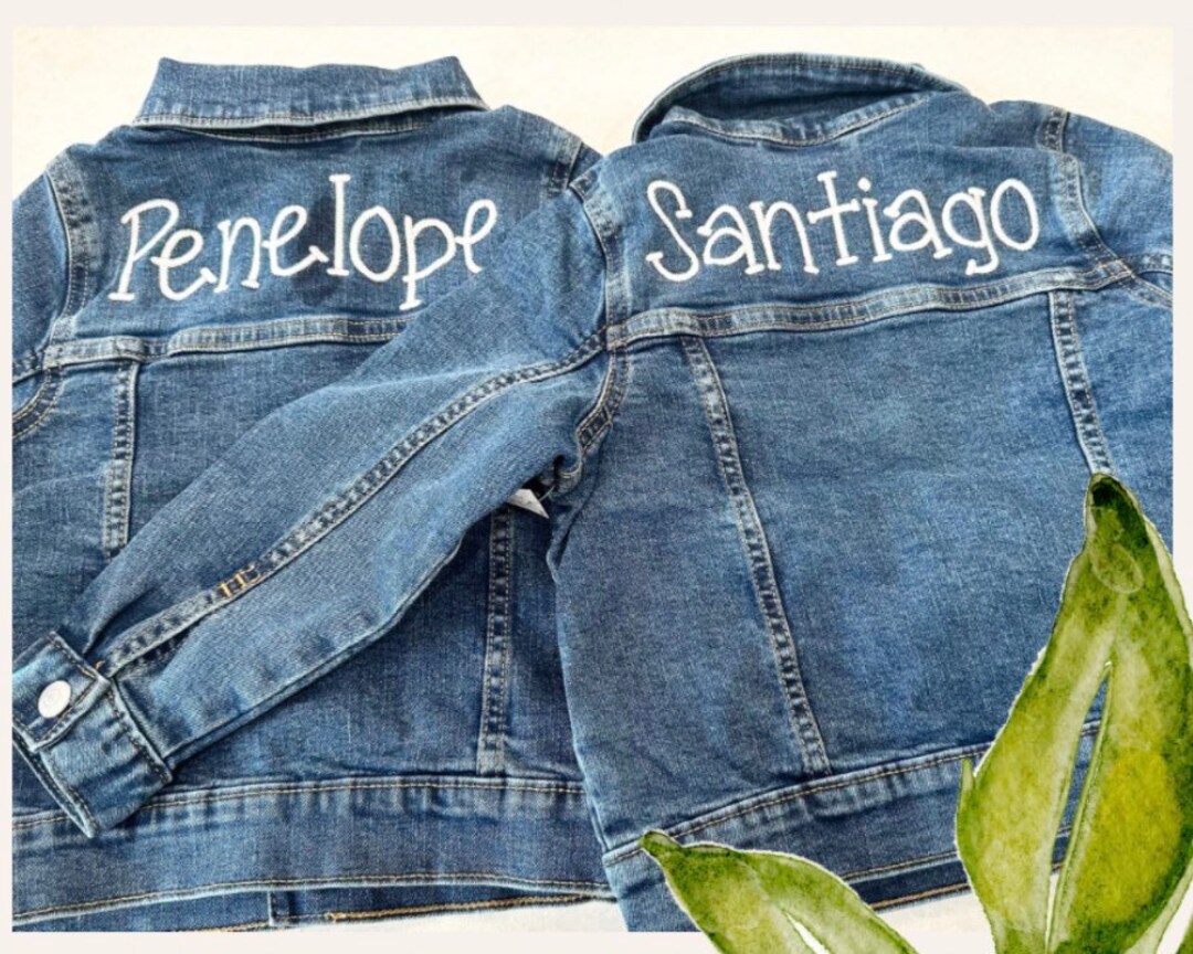 Personalized Jean Jacket, Girls Jean Jacket, Embroidered Cute Jean ...
