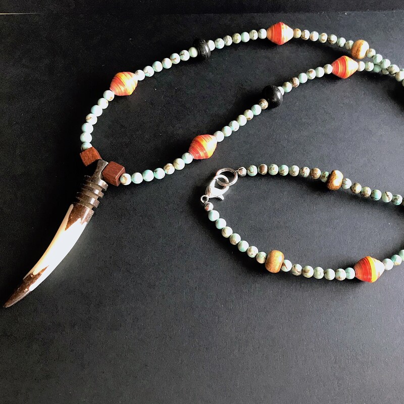 Long Boho Necklace - Etsy