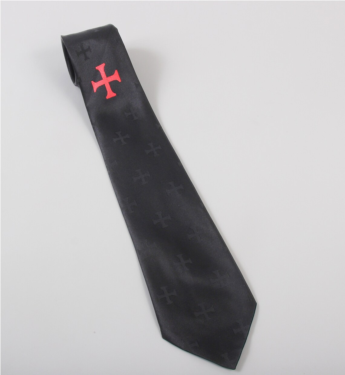 Black Knights Templar KT Masonic Tie - Silk - Etsy