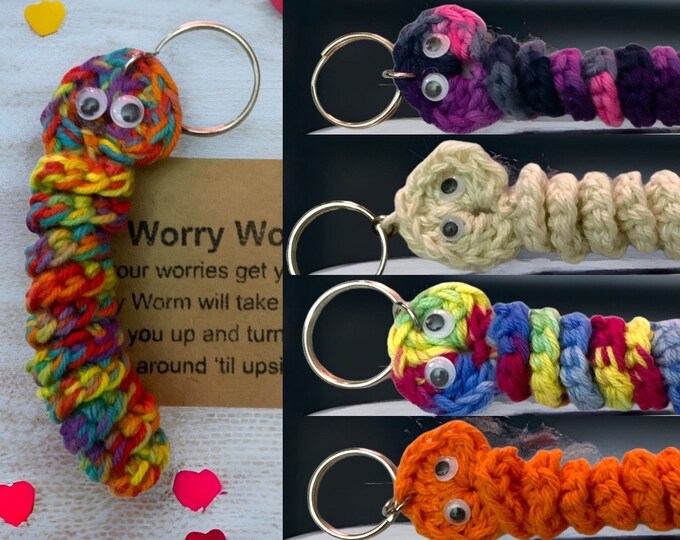 Crochet Fidget Keyring With Gymnast Charm , ADHD Fidget Toy for Adults ...