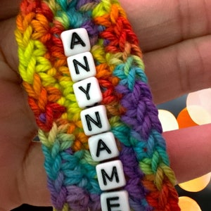 Crochet Name Keyring, Personalised Gift Ideas, Bag Tag or Purse Charm ...