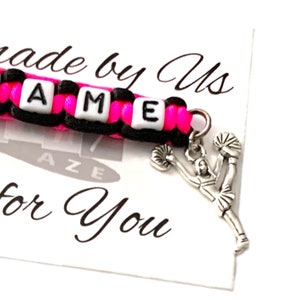 Personalised Key Ring With Cheerleader Charm, Custom Name Bag Tag Cheer ...