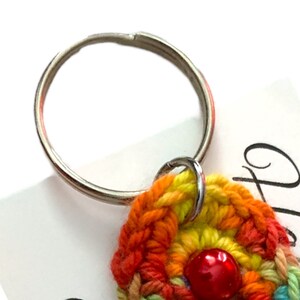 Crochet Fidget Keyring, ADHD Fidget Toy for Adults, Crocheted Key Ring ...
